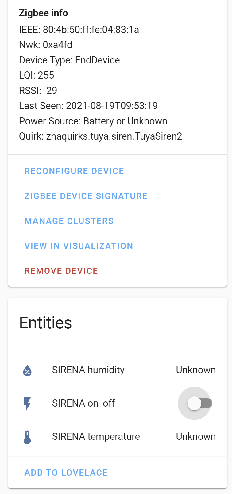 [Device Support Request] Tuya siren zigbee 3.0 · Issue #648 · zigpy/zha-device-handlers · GitHub