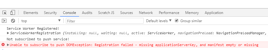 missing applicationServerKey, and manifest empty or missing · Issue ...