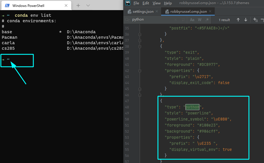 Git branch displayed 2 times and Python environment missing · Issue ...