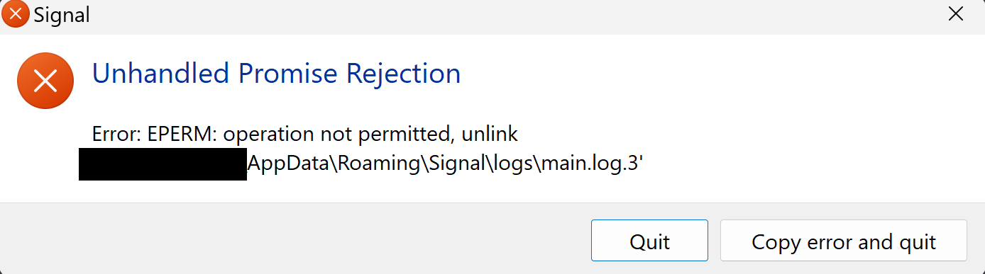 Unhandled Promise Rejection when starting Signal for Desktop on Linux · Issue #5528 · signalapp ...