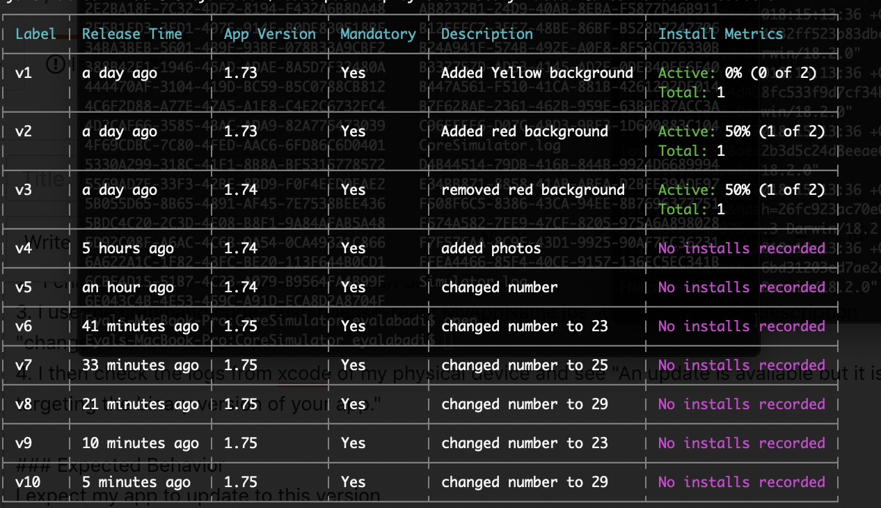 An update is available but it is not targeting the binary version of your app. · Issue #1485 ...