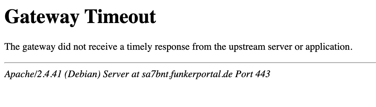 Gateway Timeout · Issue #504 · magicbug/Cloudlog · GitHub
