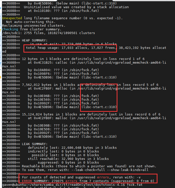 Memory leak exists when i test fsck.fat by varlgrind · Issue #141 ...