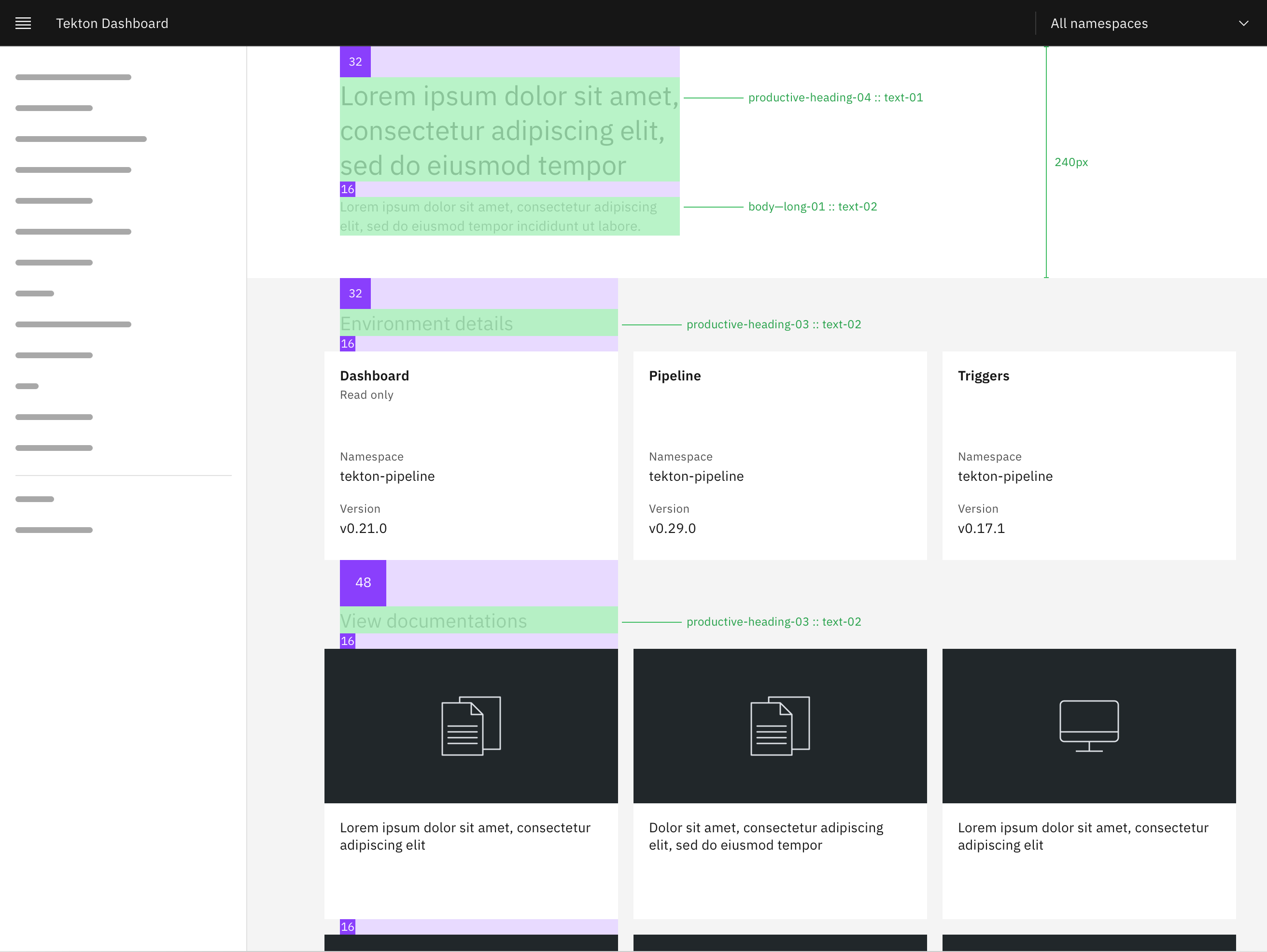 Update the design and content of the About page · Issue #2243 · tektoncd/dashboard · GitHub