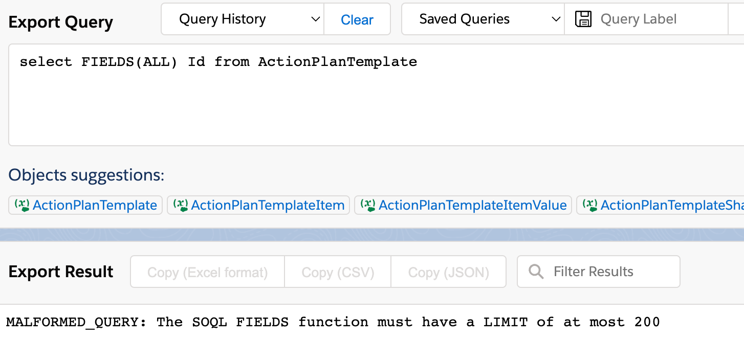 [data-export] Add 'LIMIT 200' when selecting 'FIELDS(ALL)' in autocomplete · Issue #146 ...