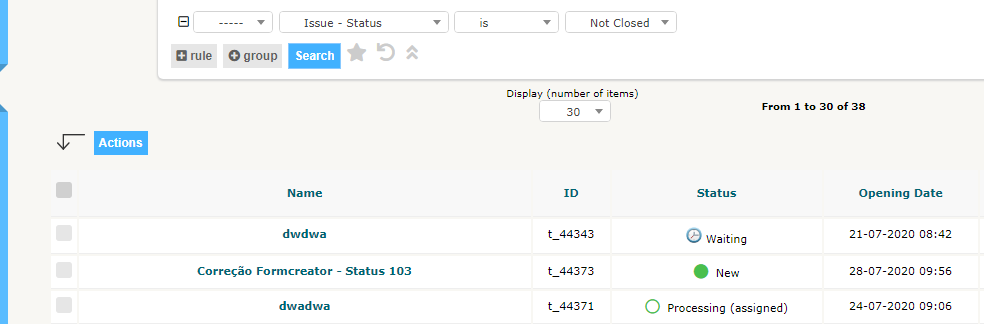 Tickets with status 101 - Form 2.10.1 after update · Issue #1904 · pluginsGLPI/formcreator · GitHub