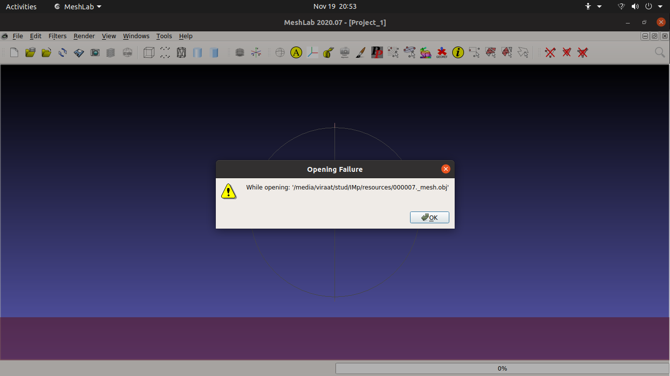 Unable to open the output mesh object. · Issue #100 · microsoft/Deep3DFaceReconstruction · GitHub