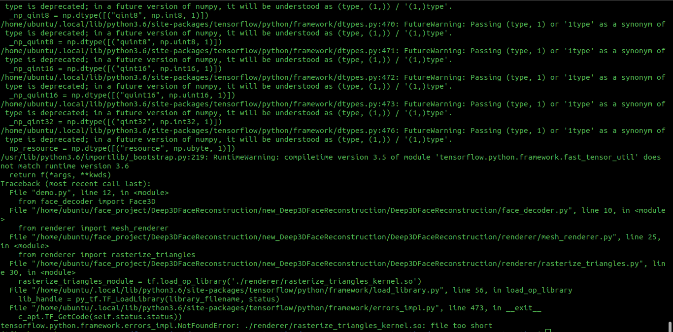 Precompiled file rasterize_triangles_kernel.so is too short · Issue #103 · microsoft ...