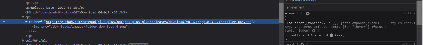 notepad-plus-plus.org - Links with images have broken border when element is focused · Issue ...