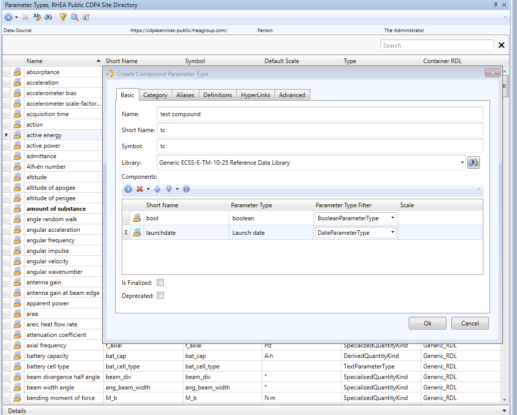 Create compound parameter type - short name field for components looses focus after each ...