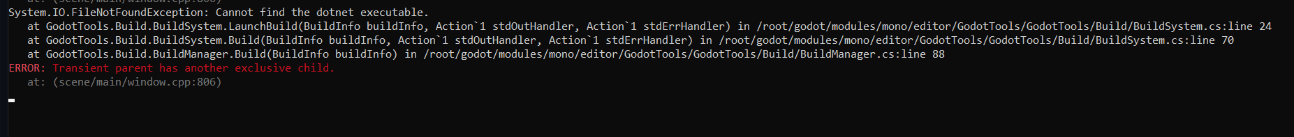 Unable To Build Project With C Solution Godot 411 · Issue 81790 · Godotenginegodot · Github