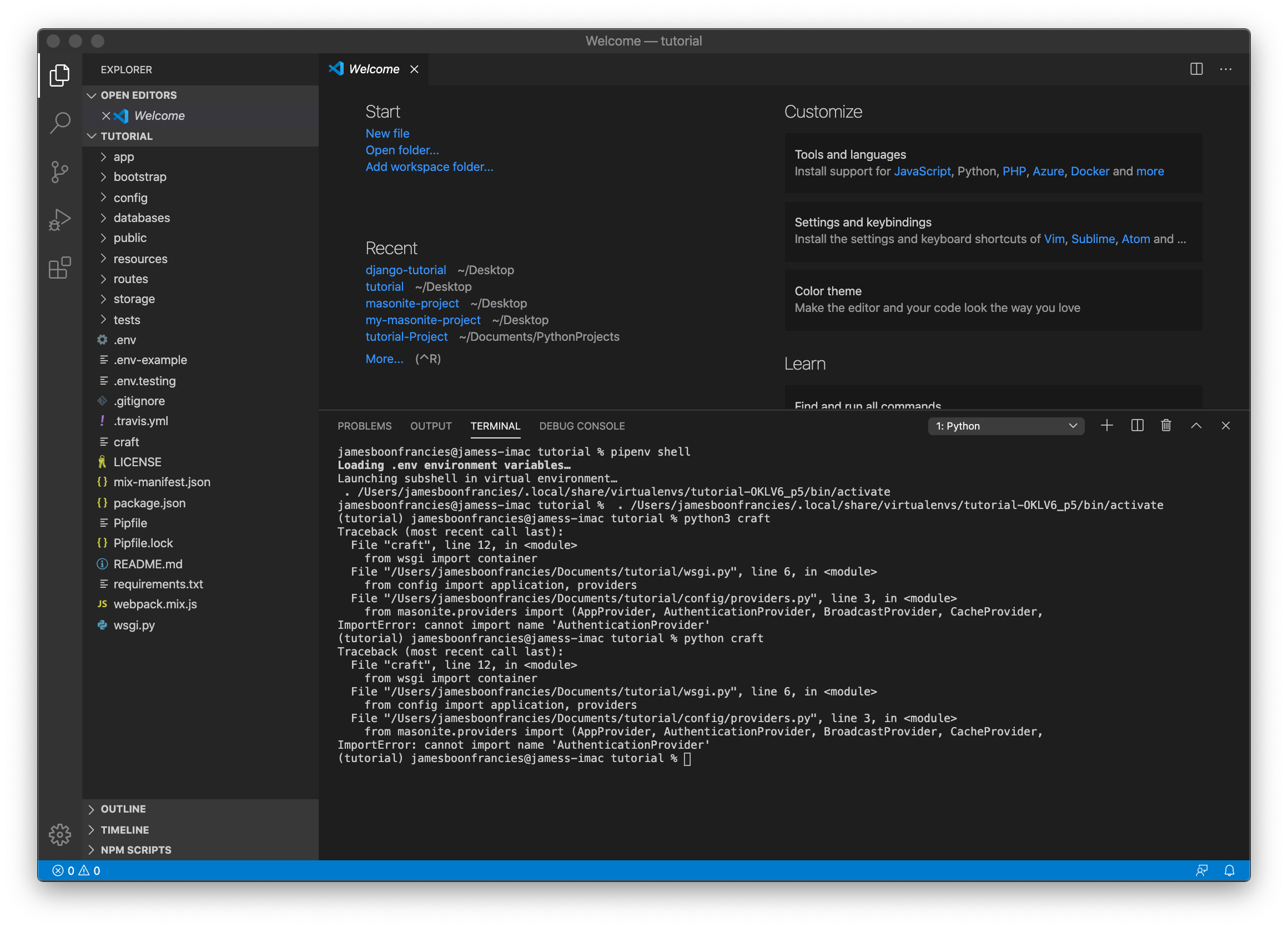 Command Not Found · Issue #292 · MasoniteFramework/masonite · GitHub