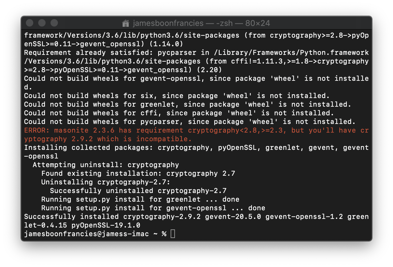 Command Not Found · Issue #292 · MasoniteFramework/masonite · GitHub