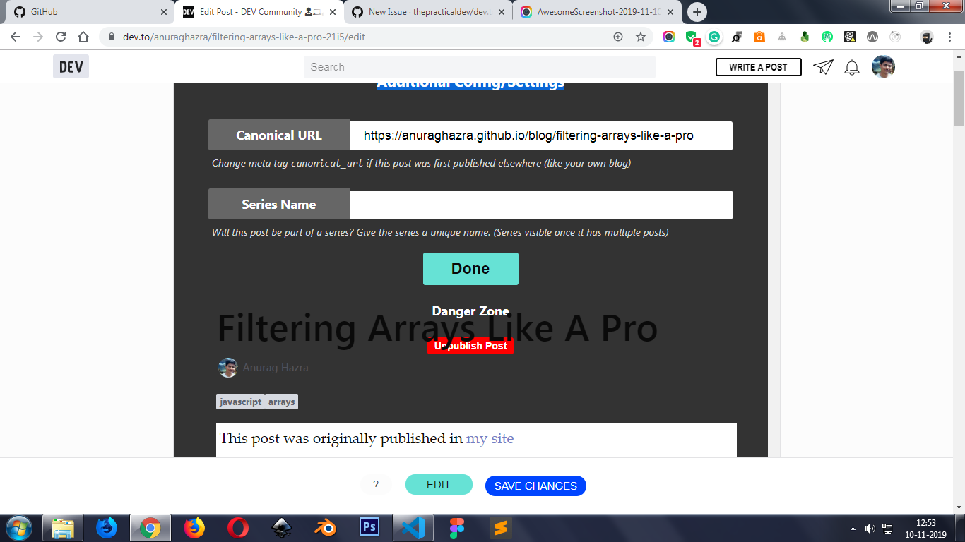 Broken Layout While Editing Post In Additional Config Settings
