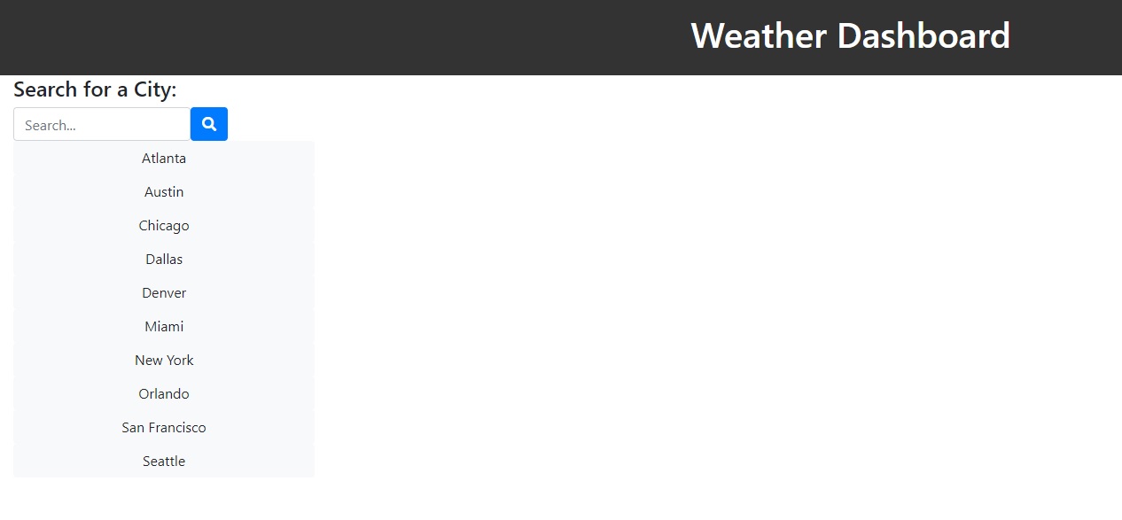 GitHub - zdparr/weather-dashboard