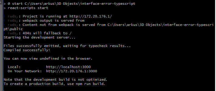 TS interface error, getting error when creating interface in the same file it is being used ...