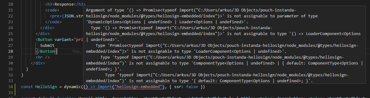 Getting `window is not defined` with `hellosign-embedded` using `next ...