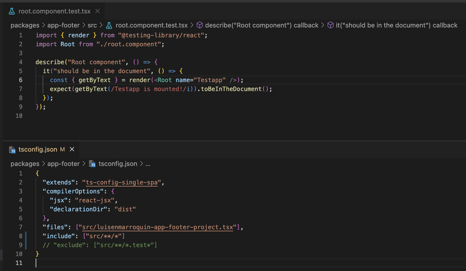 Why are test files excluded in "tsconfig.json" file? · Issue #1077 ...