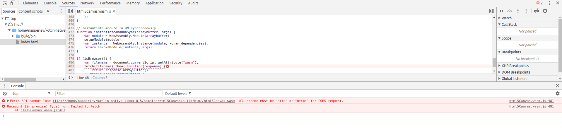 Chrome Errors With HTML 5 Canvas Sample · Issue #1180 · JetBrains/kotlin-native · GitHub
