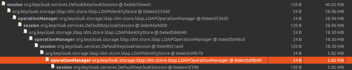 memory leak when using ldap user federations · Issue #19396 · keycloak/keycloak · GitHub