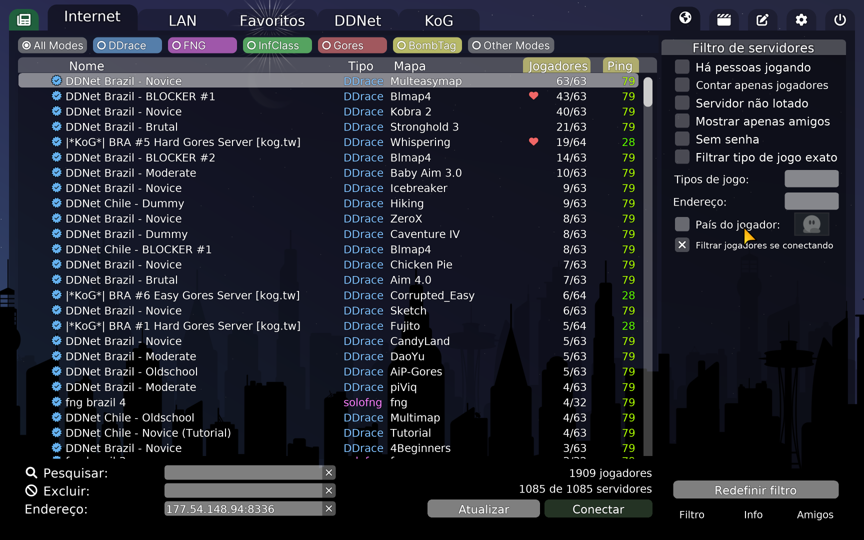 Implement filtering by game modes for all Tabs (Maybe in a different way) · Issue #5665 · ddnet ...