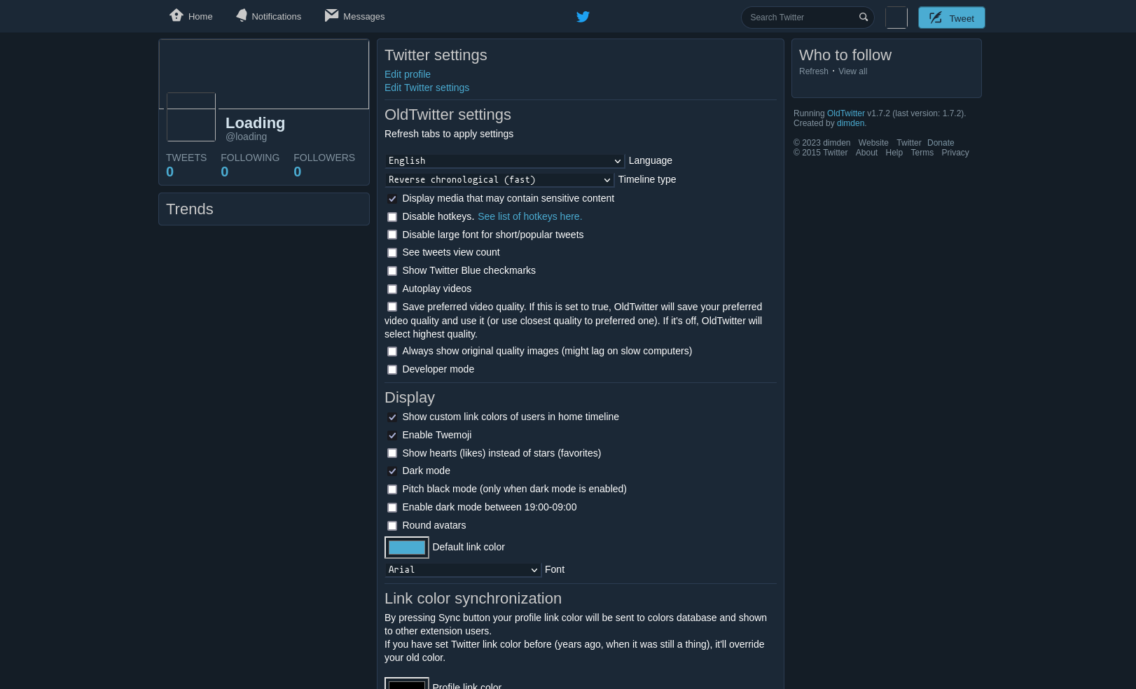 Unable to use twitter with OldTwitter extension · Issue #164 · dimdenGD ...