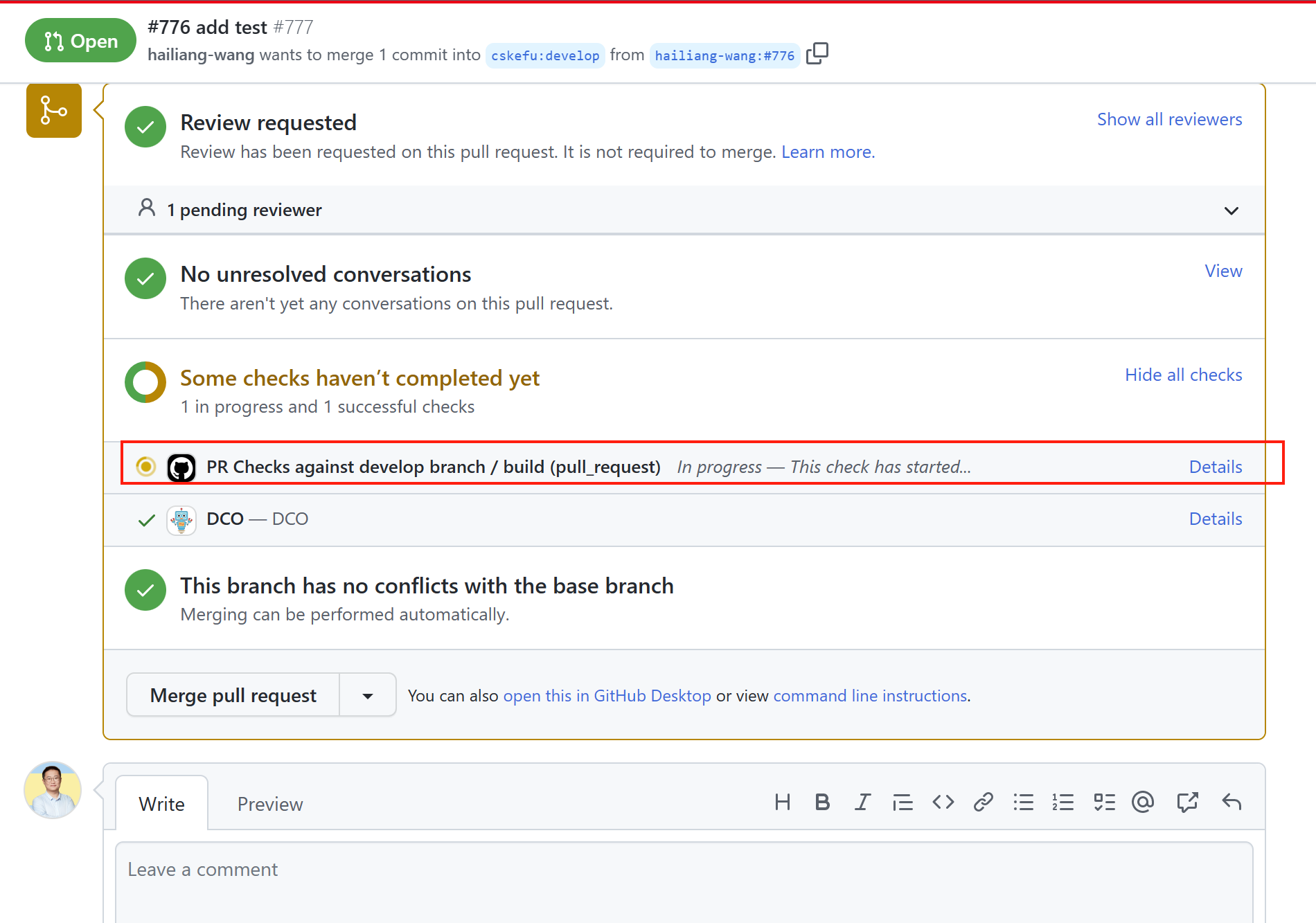 春松客服 v8 develop 分支，Check PR action · Issue #776 · cskefu/cskefu · GitHub