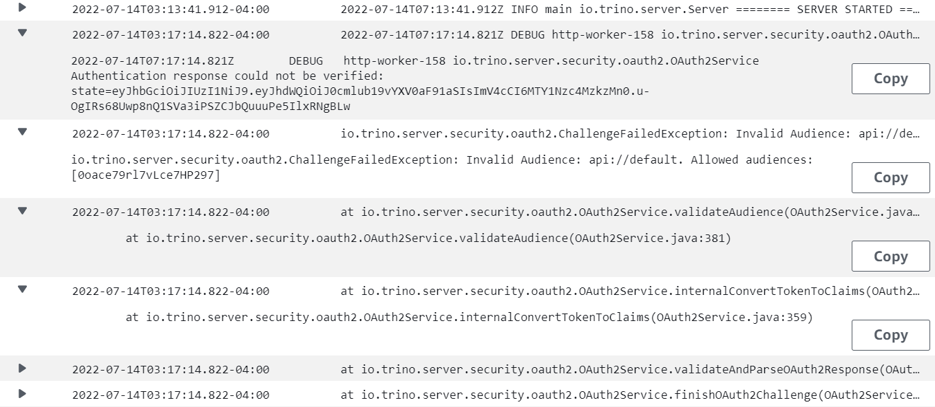 OKTA integration with OAUTH2 audience issue · Issue #13175 · trinodb ...