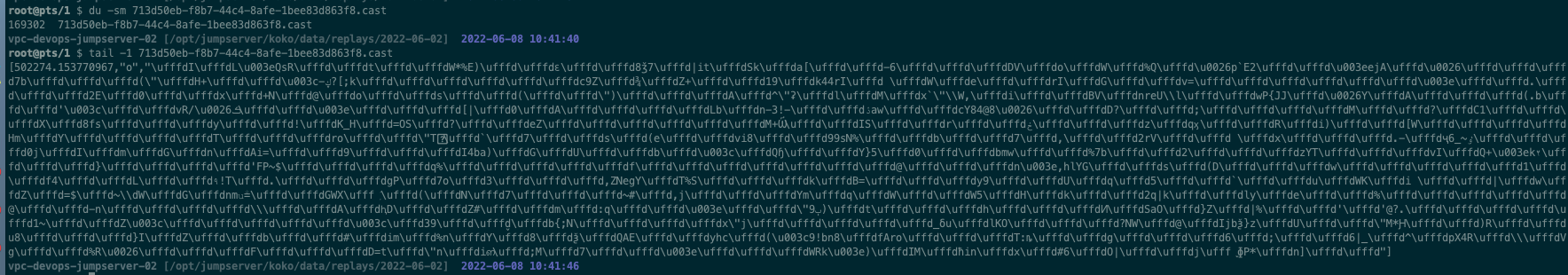 koko/data/replay/xxx.cast 持续写入将磁盘打满 · Issue #8164 · jumpserver/jumpserver · GitHub