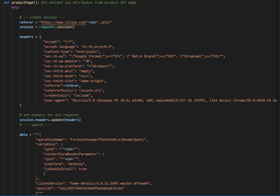 GitHub - talalsidd/ZillowAPI_Python: Scraping www.zillow.com using ...