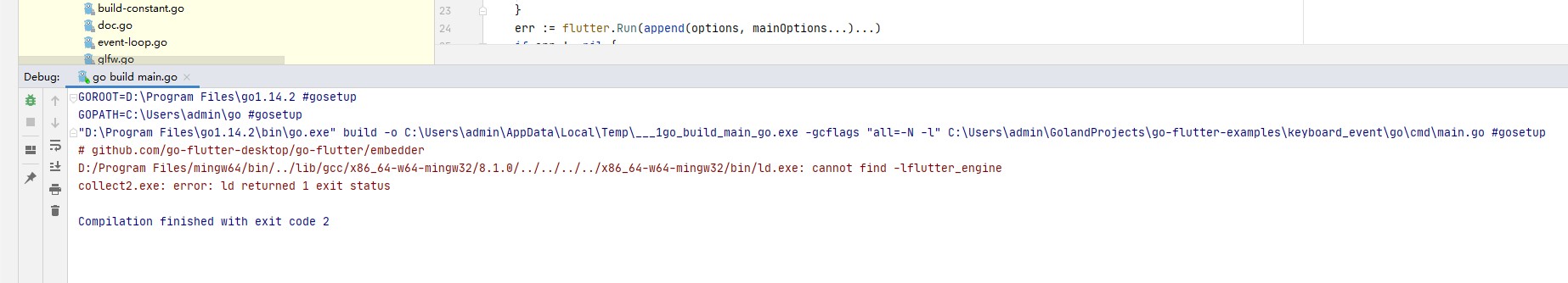 windows-msi: /usr/bin/ld: cannot find -lflutter_engine · Issue #413 · go-flutter-desktop/go ...