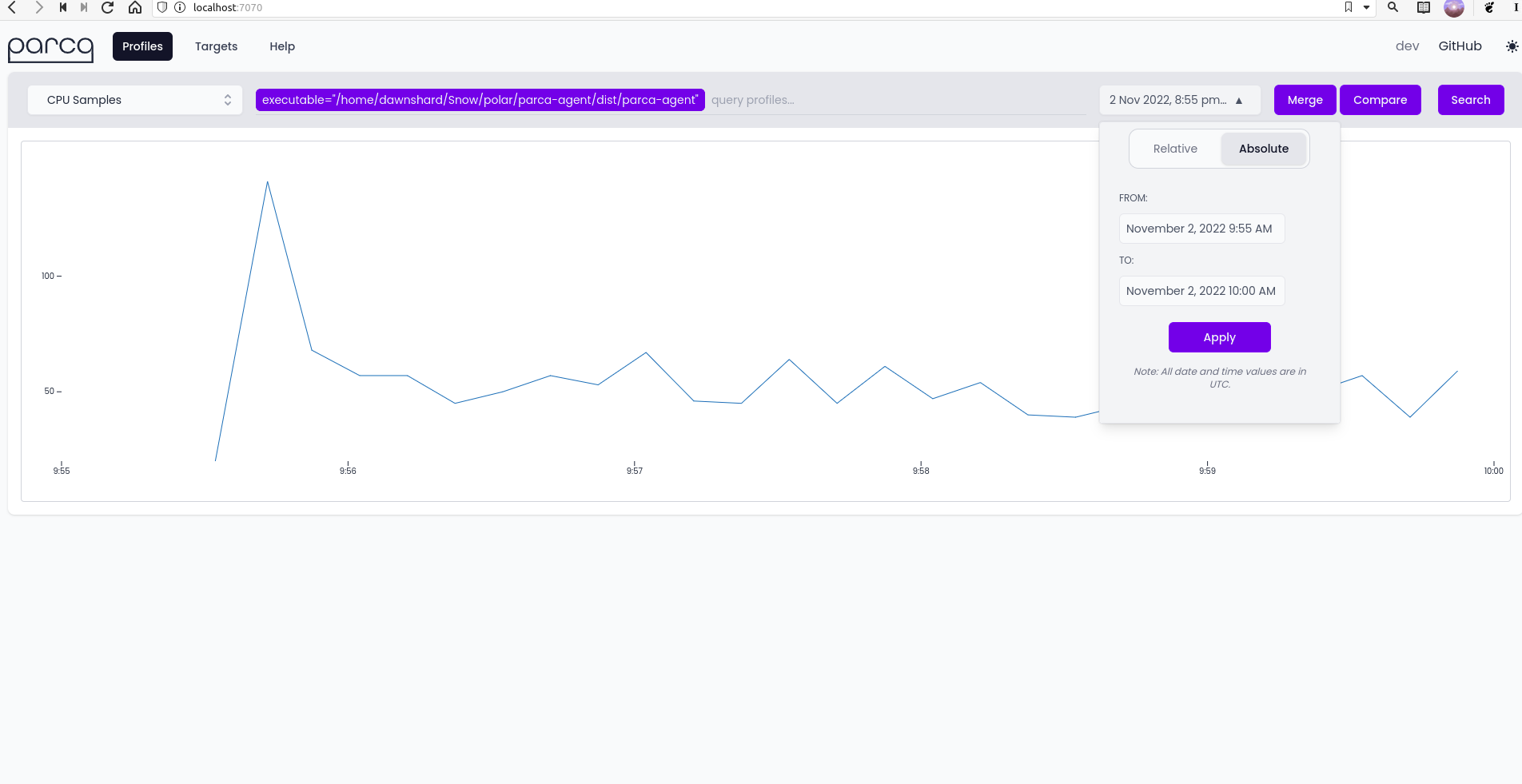 Display Time In Utc In Both Summary And Input Fields · Issue 2023 · Parca Devparca · Github