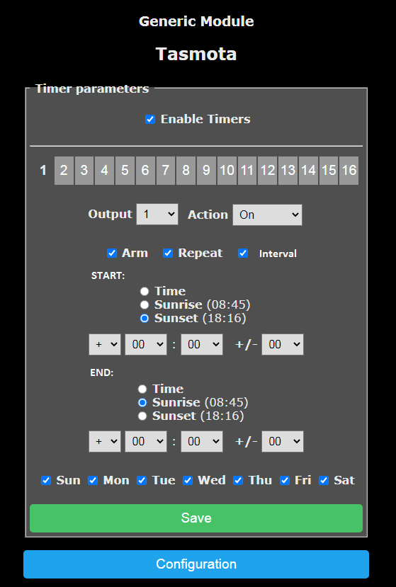 Timers by Interval · Issue #8643 · arendst/Tasmota · GitHub