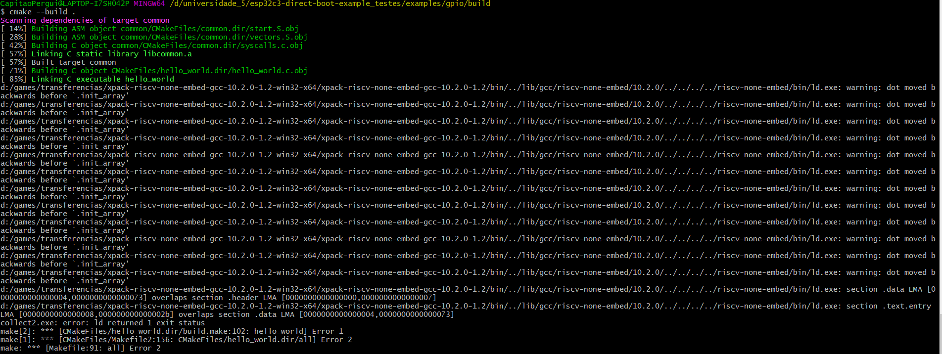 Overlapping sections · Issue #4 · espressif/esp32c3-direct-boot-example · GitHub