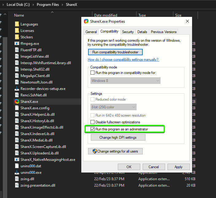 Ability To Auto Launch As Administrator · Issue 6868 · Sharexsharex · Github