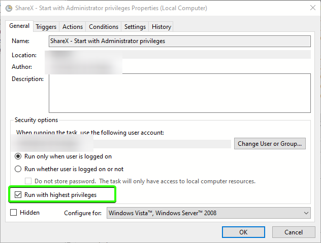 Ability To Auto Launch As Administrator · Issue 6868 · Sharexsharex · Github 