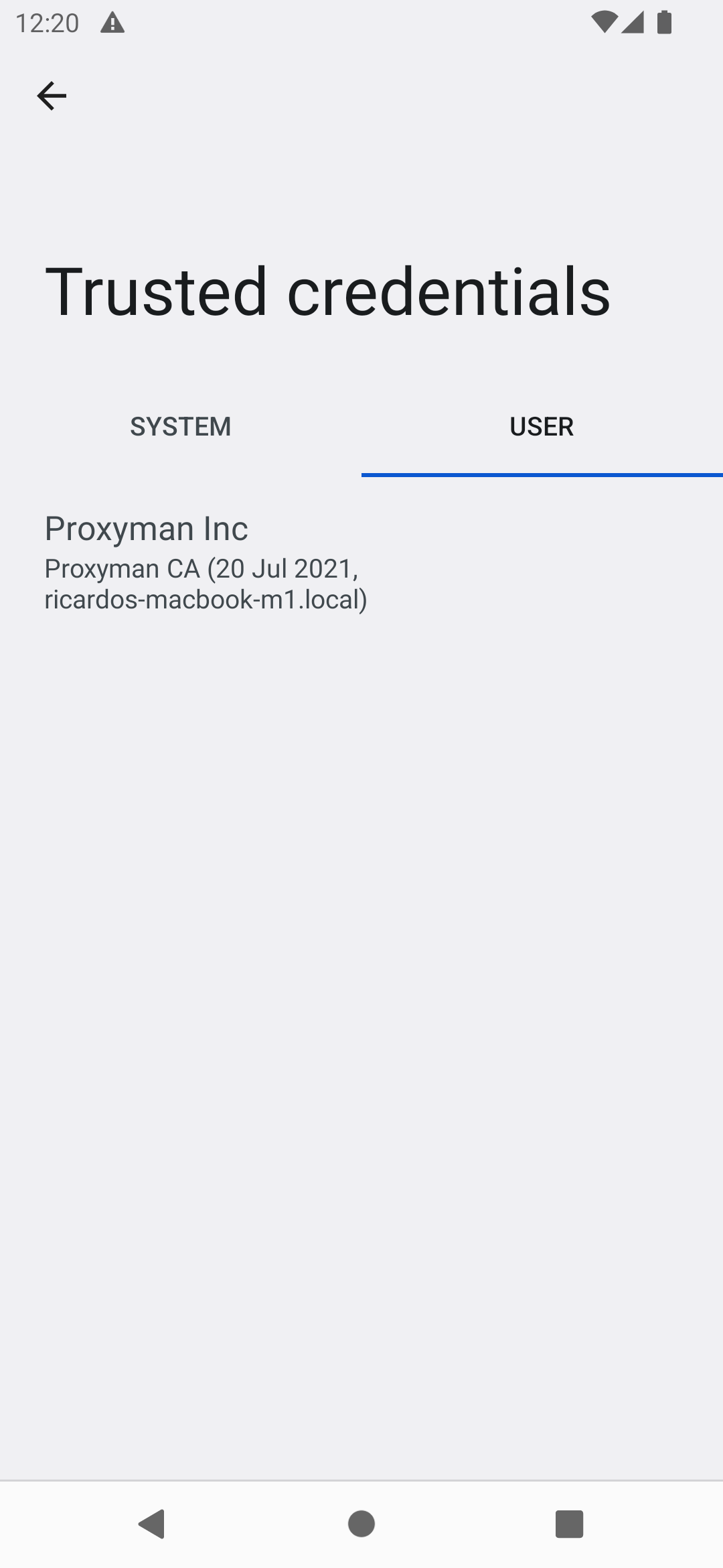 SSL Proxying is failing in Android with java.security.cert.CertPathValidatorException: Trust ...