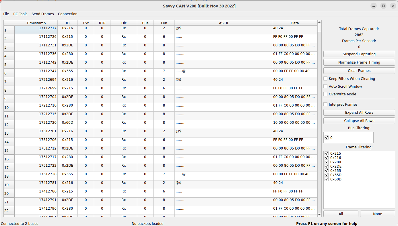 CANBUS data stops capturing / freezes in Main capture window #662 - Revisited · Issue #665 ...