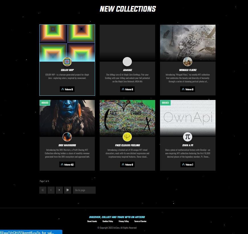 User request: All Collections page · Issue #350 · ArtZero-io/frontend-react · GitHub