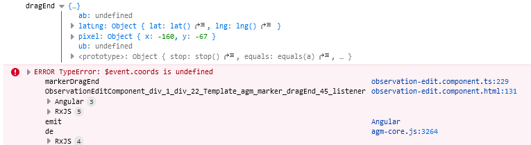AgmMarker dragEnd event in Angular 10 is undefined · Issue #1914 · sebholstein/angular-google ...