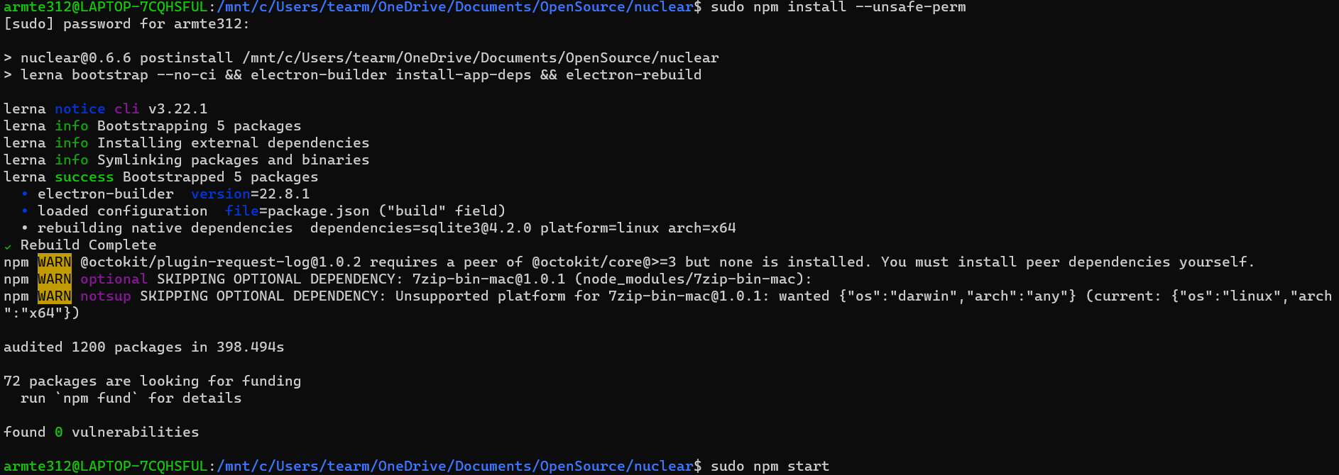 Not able to set-up nuclear locally · Issue #789 · nukeop/nuclear · GitHub