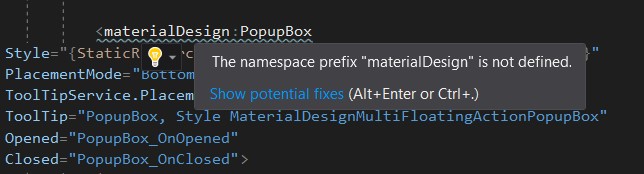 materialDesign:PopupBox Error · Issue #1225 · MaterialDesignInXAML/MaterialDesignInXamlToolkit ...