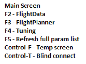 CTRL-F "temp" menu complexity · Issue #2027 · ArduPilot/MissionPlanner · GitHub