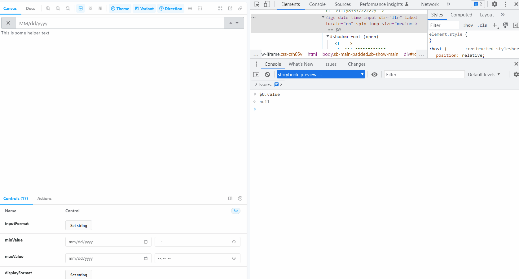 DateTime Input component: igcChange and IgcInput events not fired in all expected scenarios ...