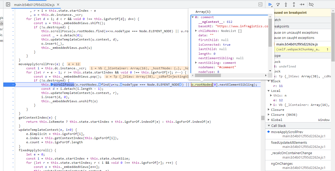 Grid Error On Horizontal Scroll And Switching Between The Browser S Maximized States · Issue