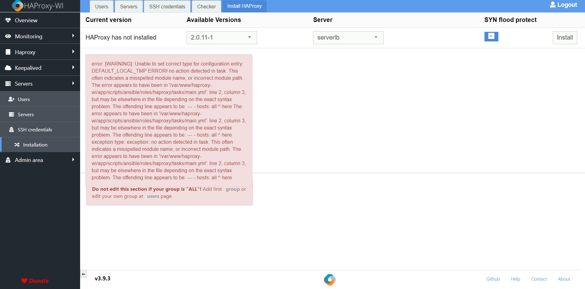 Error In Installing Haproxy From Web Interface · Issue 192 · Roxy Wi