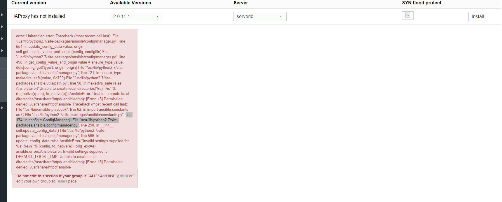 Error In Installing Haproxy From Web Interface · Issue 192 · Roxy Wi