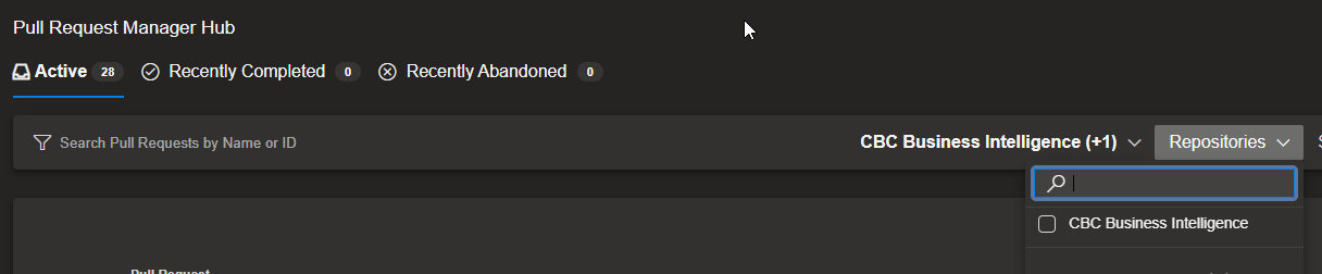 Repositories dropdown only shows the repositories for last-selected project · Issue #214 ...