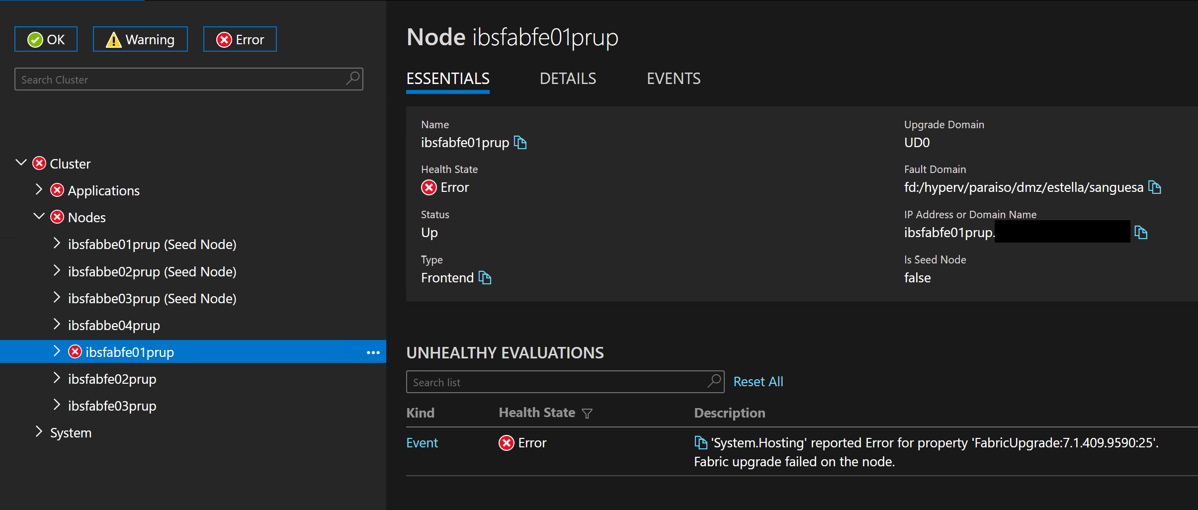 Upgrade to 7.1 stuck "Fabric upgrade failed on the node" · Issue #955 ...