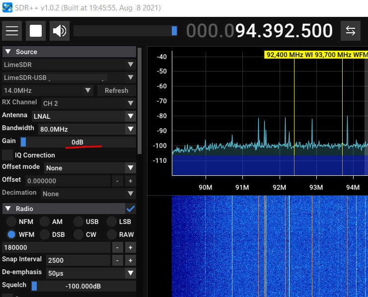 LimeSdr does not work correctly (no signal) · Issue #237 · AlexandreRouma/SDRPlusPlus · GitHub